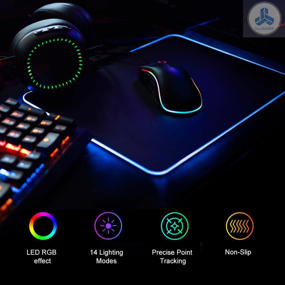 Allnew LEDs RGB Mouse Pad 14 Lighting Modes Gaming Extra Large Soft ...