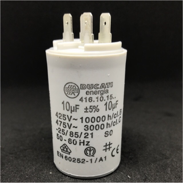Capacitor 10uf 450V DUCATI ( Cap start , Cap run , แคปสตาร์จ , แคปรัน ...