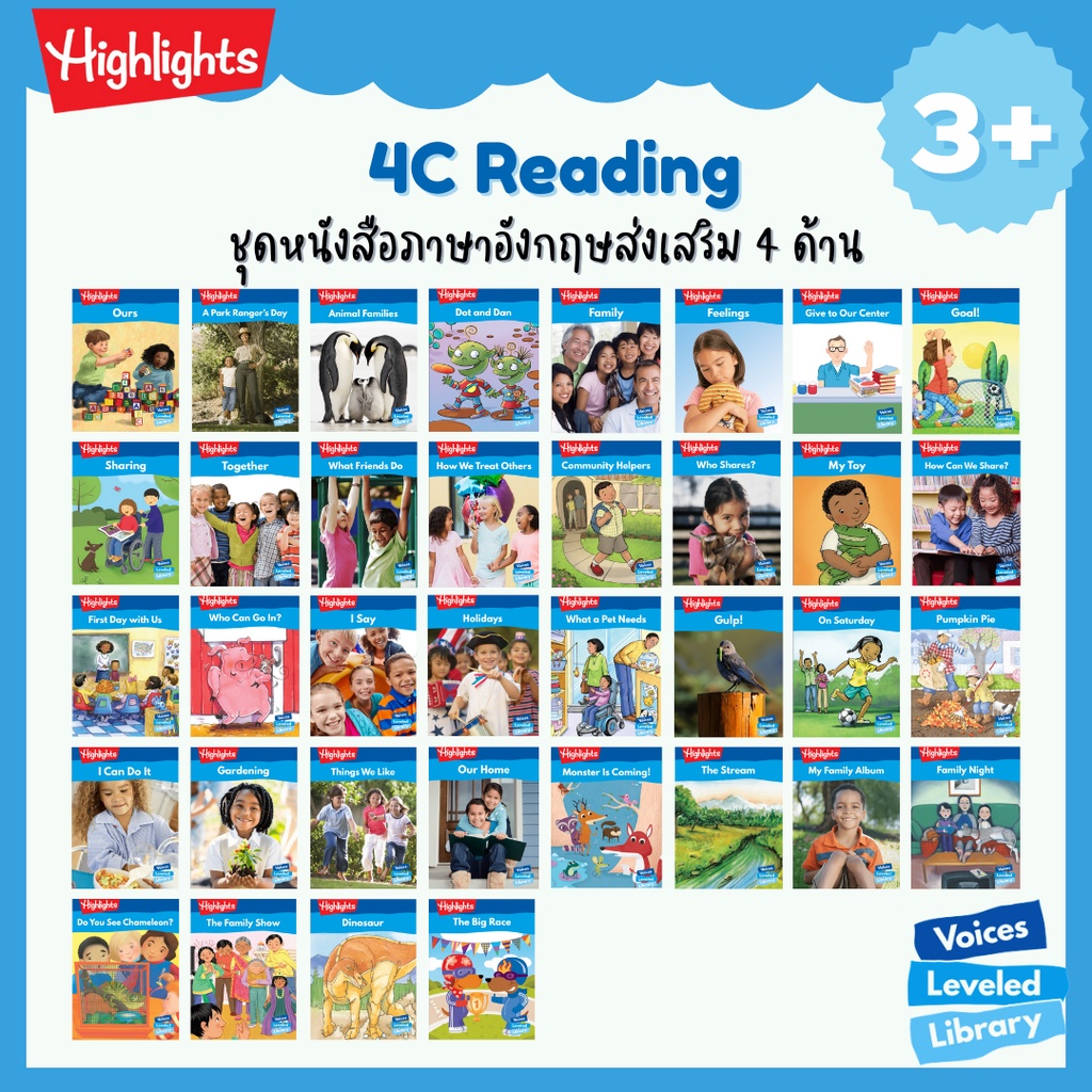 หนังสือเด็กภาษาอังกฤษ 4C Reading พร้อม QR CODE ฟังเสียงเจ้าของภาษาอ่านนำ ช่วยฝึกภาษาสำหรับเด็ก ...