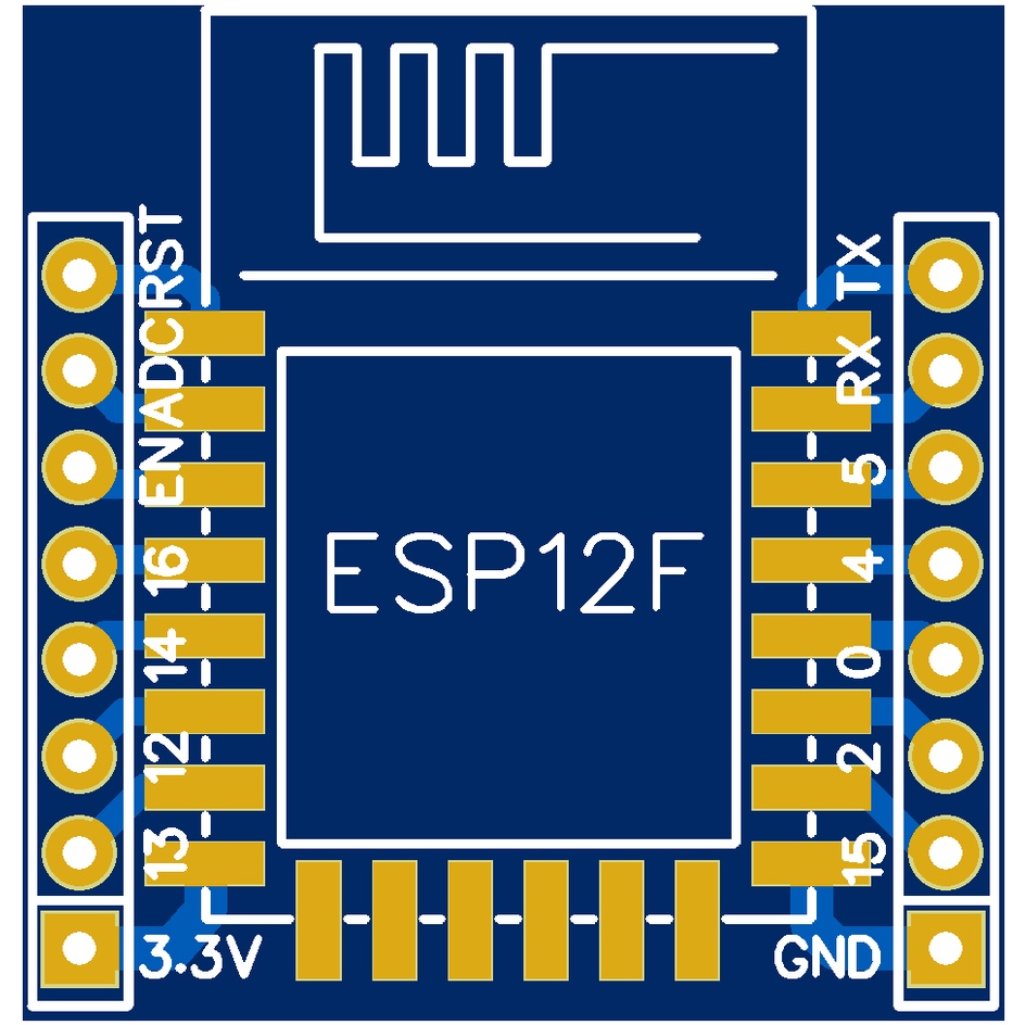 PCB 2.54mm สำหรับ ESP8266 รุ่น ESP-12E/12F/12S ESP-07/07S (New 2022 ...