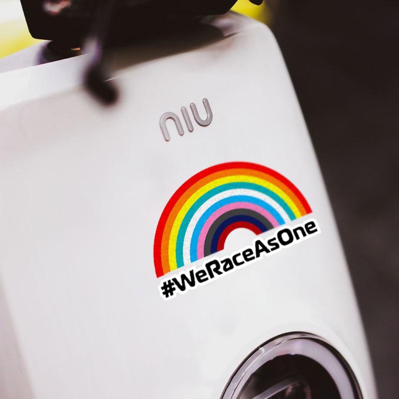 มอเตอร์สปอร์ต รุ้ง WeRaceAsOne สติ๊กเกอร์ F1 รถจักรยานยนต์ ทีม รถ รูป ...