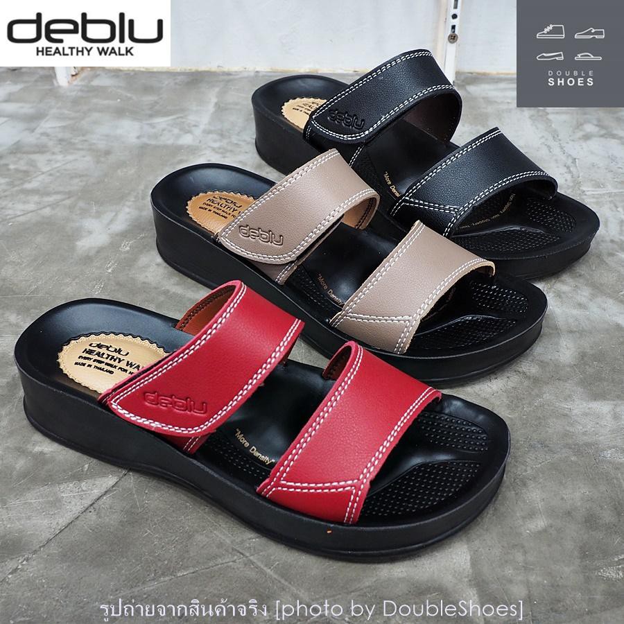 ราคาไม่แพงมาก รองเท้าแตะแบบสวมผู้หญิง รองเท้าเพื่อสุขภาพ Deblu รุ่น L873 (สีดำ) ไซส์ 36-41 ...