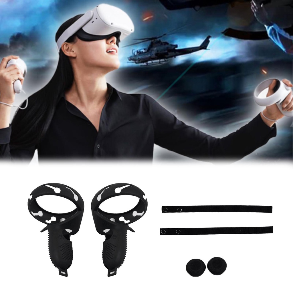 vr แว่นตา：Touch Controller Silicone Gri Ring Cover for Oculus Quest 2 ...