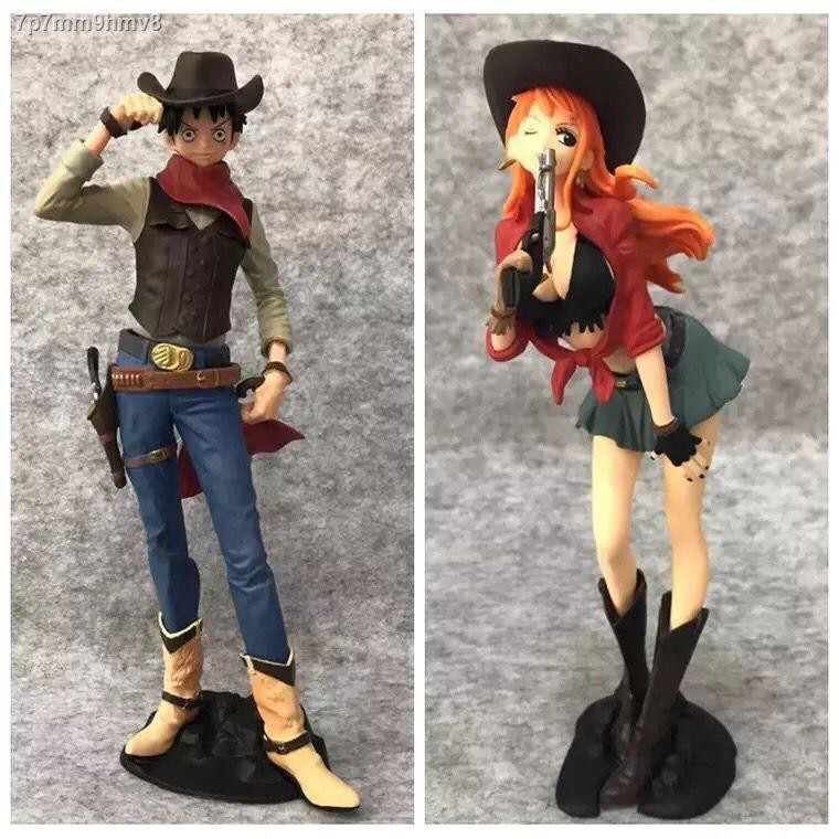 งานฝีมือ⊙ One Piece TREASURE CRUISE 1 Cowboy Luffy Nami Boxed Figure ...
