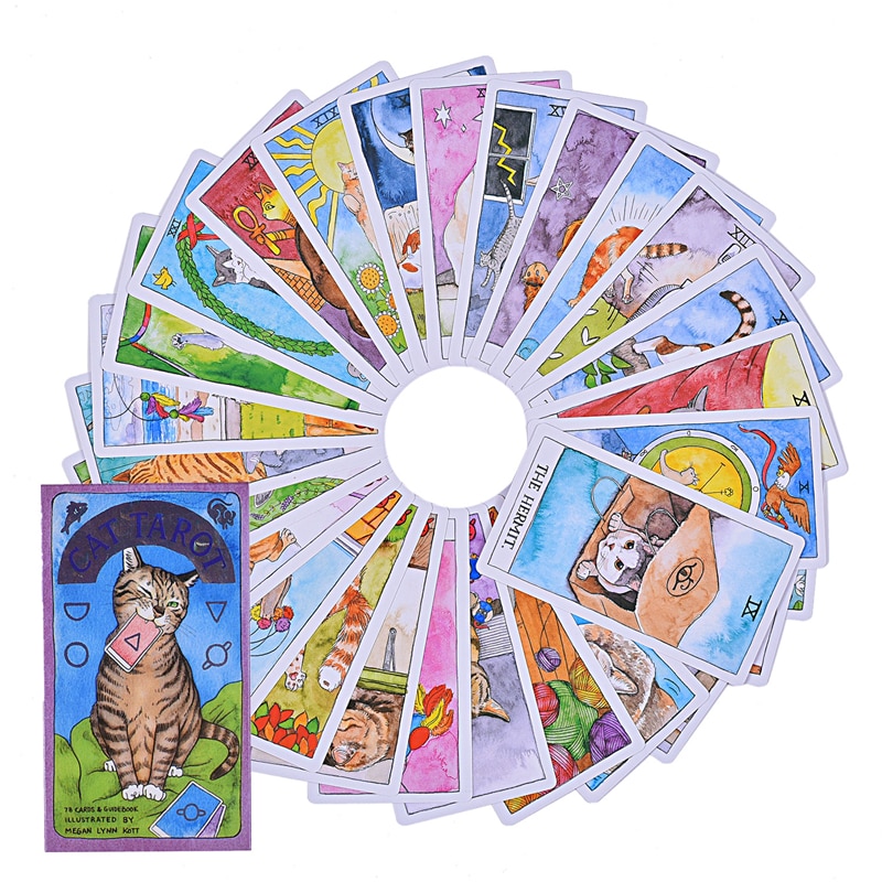 Full English Cat Tarot Cards Deck With DF Guidebook Read Fate Family ...