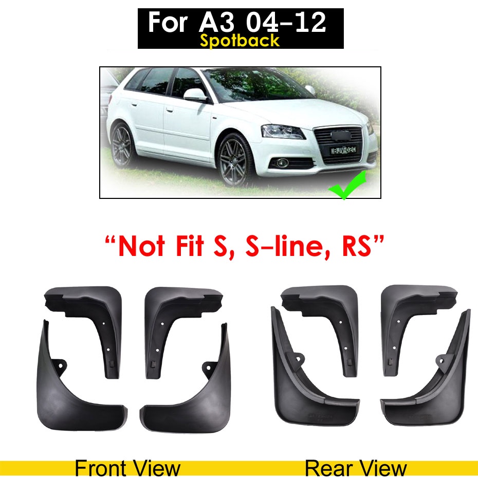 Genuine Xukey Car Mud Flaps For Audi A3 A4 A6 8e 8p B6 B7 C6 Mudflaps