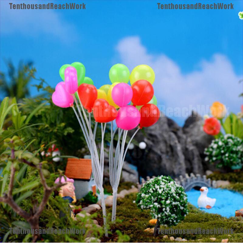 TReachWork Miniature Fairy Garden Mini Balloon Dollhouse Craft Plant ...