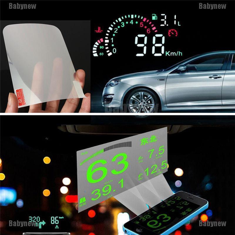 Babynew Translucent HUD Head Up Display Adsorption Film Reflective ...