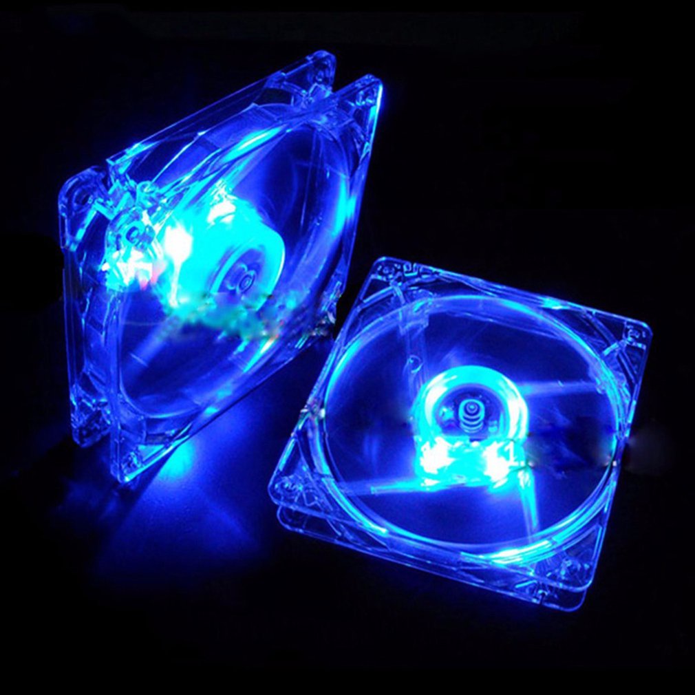 120mm pc computer fan 4 LED Light 12CM Fan PC CPU Cooling Cooler Fan ...