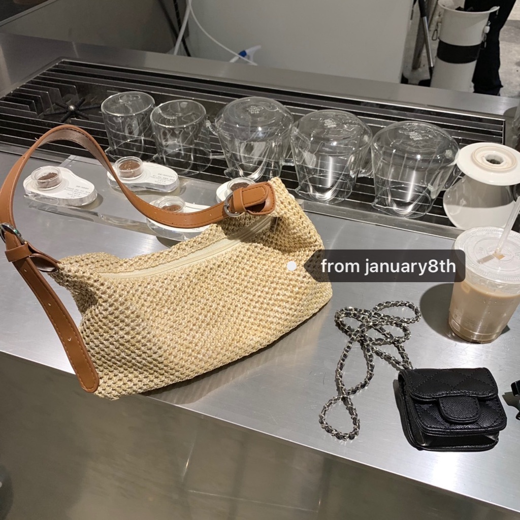 Baibai กระเป๋าใต้วงแขน ผ้าทอ แบบเย็บติดกัน - xxbaibai.th - ThaiPick