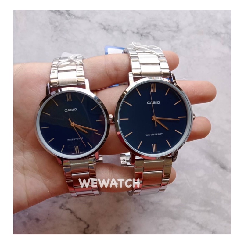 CASIO ของแท้ รุ่น LTP-VT01D MTP-VT01D ผู้หญิงและชาย ทรง DW สายสแตนเลส ...