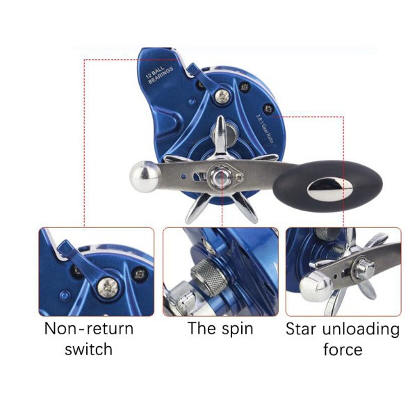 Left/right Hand Spinning Reel with ACL Counter Trolling Reel Fishing ...