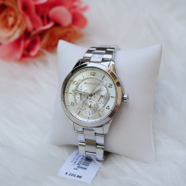 สด-ผ่อน) นาฬิกา สายสแตนเลสสีเงิน หน้าปัด สีเงิน MK6587 Michael Kors ...