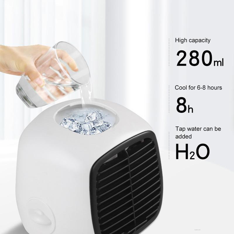 USB Mini Desktop Air Cooler Portable Desktop Humidification Fan Office ...