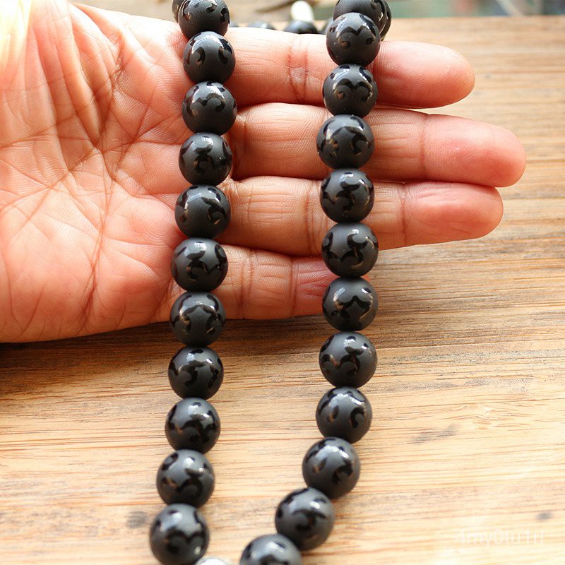 Black Stone Bead 33 rayer Beads Islamic Muslim Tasbih Allah Mohammed ...
