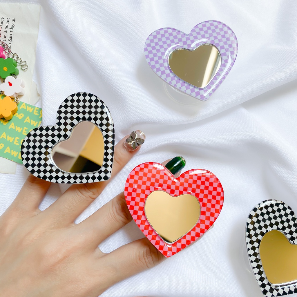 griptok กระจกหัวใจวิ้งๆ griptok mirror กริ๊บต็อก ตัวติดมือถือ - sixsix ...