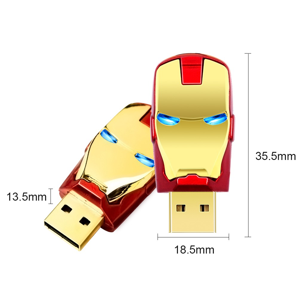 Usb แฟลชไดรฟ์ 1TB Avengers marvel USB แฟลชไดรฟ์รูปทรงไอรอนแมนมีไฟแฟลช ...