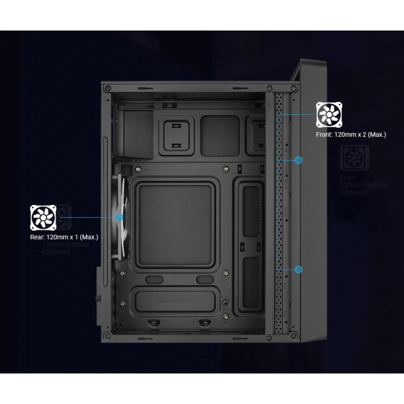 Aerocool CS-109 MINI TOWER CASEประกัน 1ปี (Motherboards Micro ATXmini ...