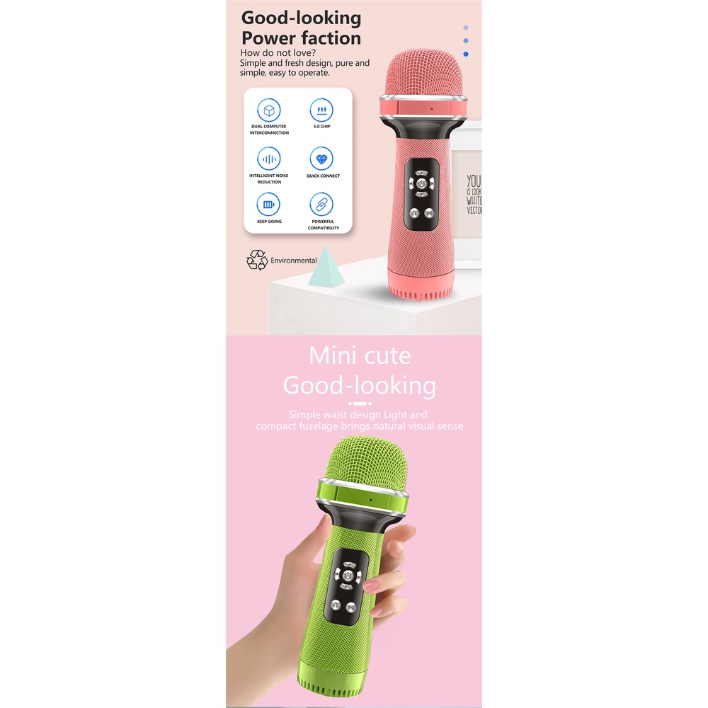 BWireless Condenser Microphone Bluetooth Children39s Microphone Audio ...