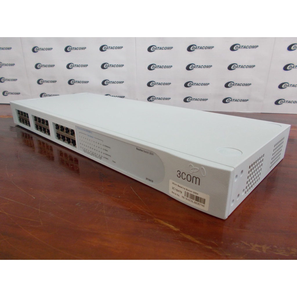 3COM Baseline Switch 2824 24-Port Gigabit 101001000 Mbps สภาพดี พร้อม ...