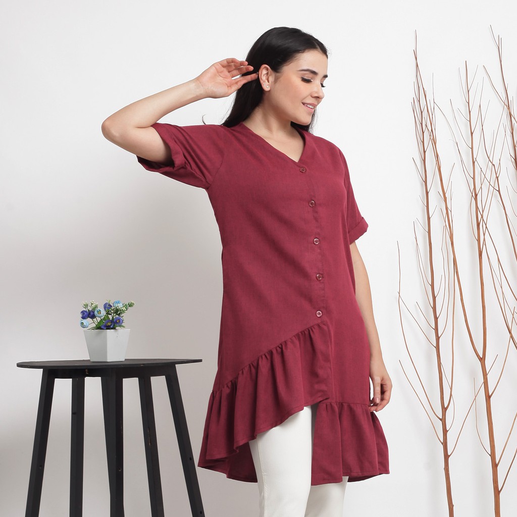 ชุดเดรส Blusha Anthrium สําหรับผู้หญิง - batik_dirga.th - ThaiPick