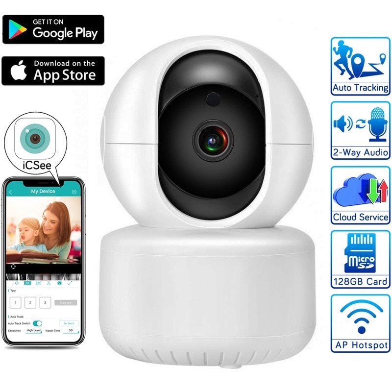 Hi-viewชุดกล้องวงจรปิด IP Camera WiFi HD 3 MP ฟังเสียงได้ รุ่นHW ...