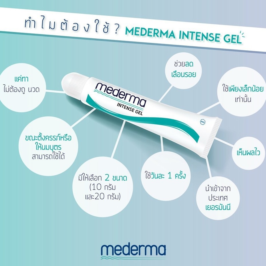 Mederma Intense Gel 20g เจลลดรอยแผลเป็น แผลผ่าตัด หลังคลอด (Exp0423 ...