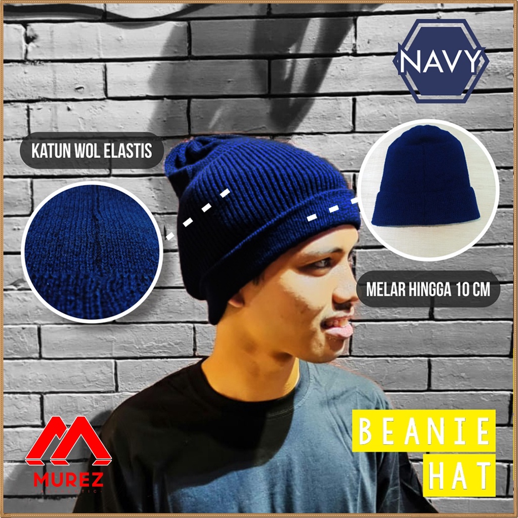หมวกเบนนี่ Kupluk HAT RAJUT NAVY พรีเมี่ยม สําหรับผู้ชาย และผู้หญิง ...