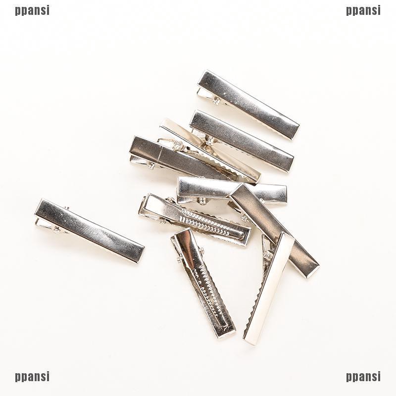 PS Silver Flat Metal Single Prong Alligator Hair Clip Barrette Bows IJ ...