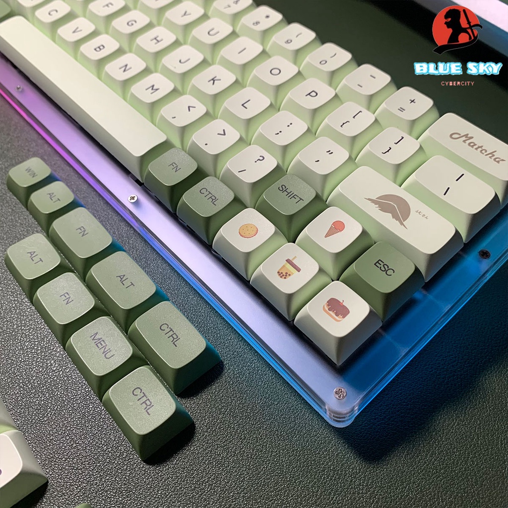 In Stock matcha green tea keycaps XDA profile PBT keycap Dye-Sub ...