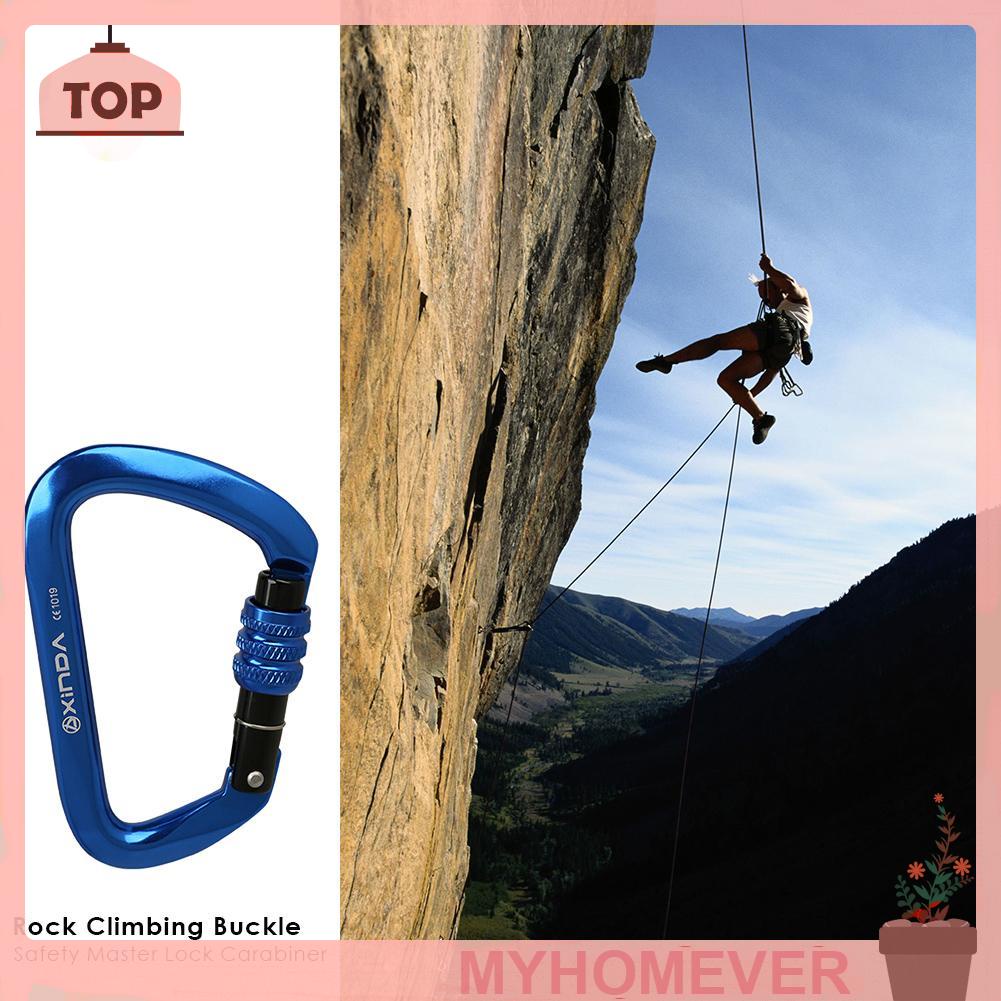 28KN D Shape Safety Master Lock Carabiner Outdoor Rock Climbing Buckle ...