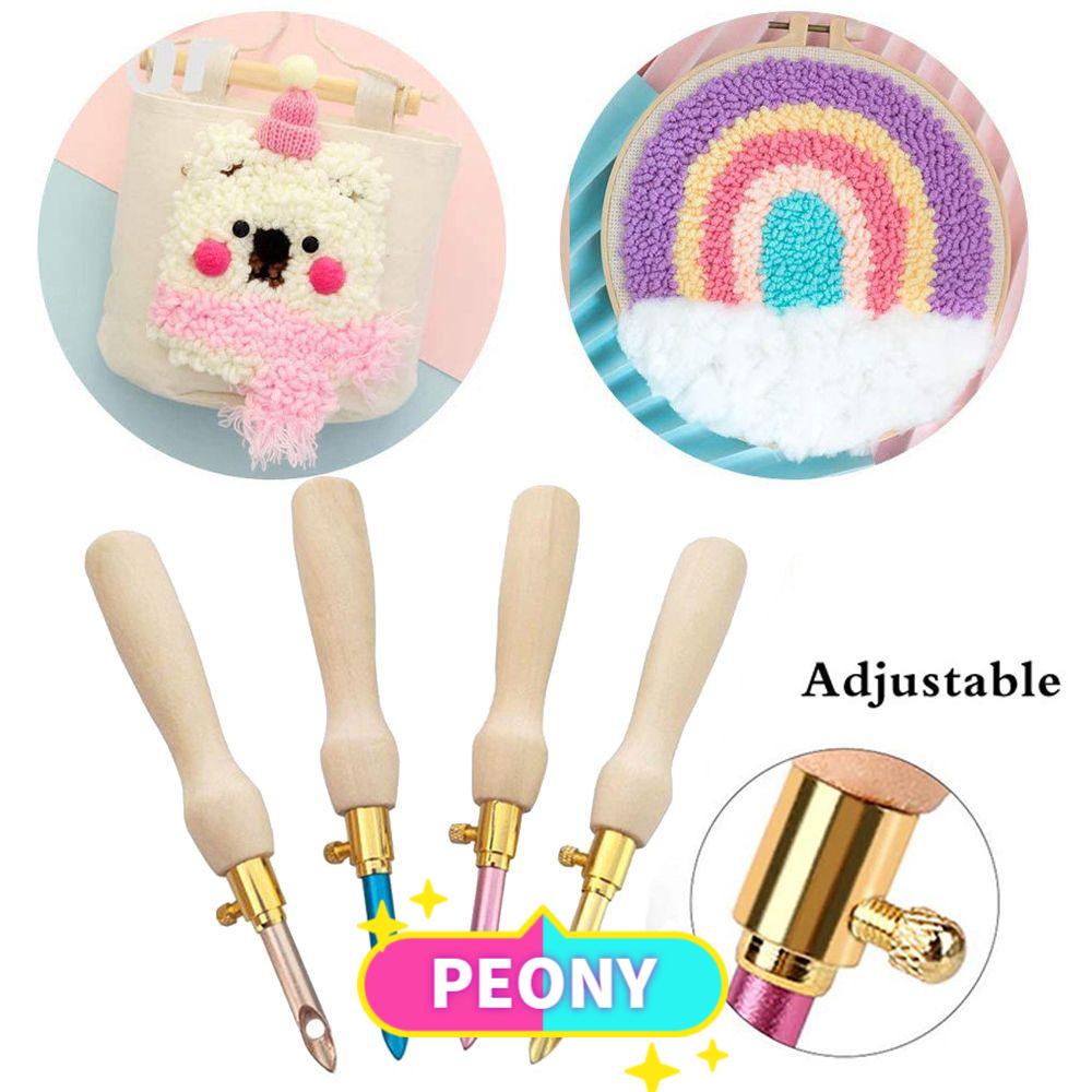 PEONY Changeable Head Punch Needle Tool Craft Adjustable Embroidery ...