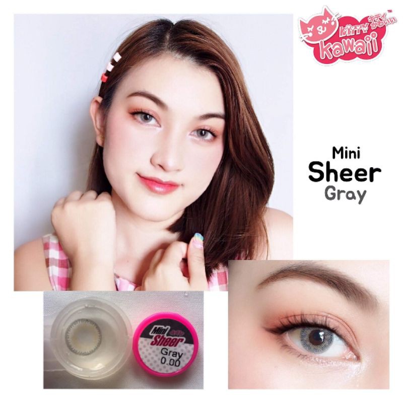 คอนแทคเลนส์ Kittykawaii Mini Sheer Gray ขนาดเท่าตา - mimilens_shop - ThaiPick