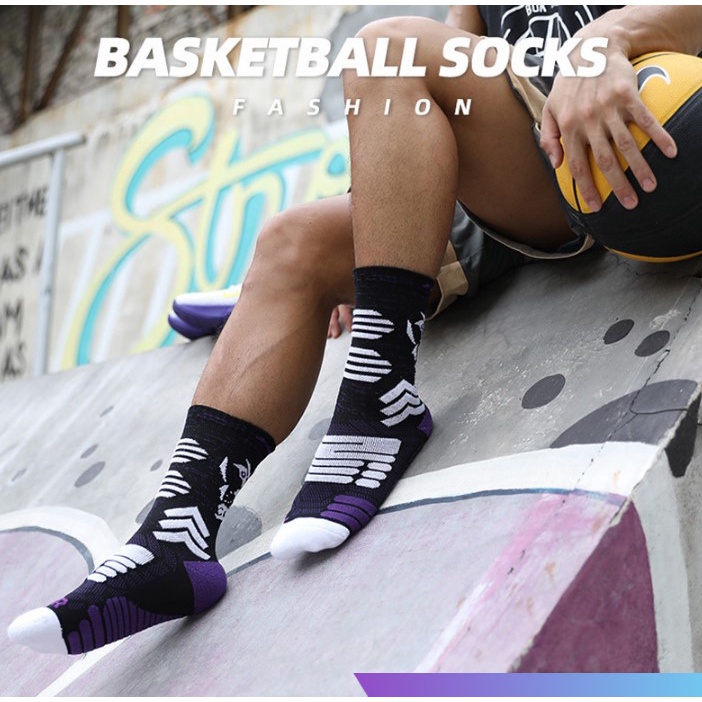 ถุงเท้าบาส หนานุ่ม กระชับ NBA PLAYER NUMBER SOCK ถุงเท้าสำหรับกีฬา ...