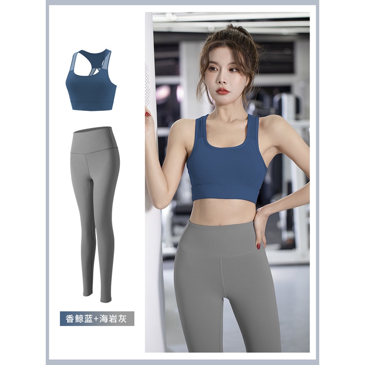 Sport Bra Pants Set 2-piece Sportswear Suit Running Gym Yoga Exercise ...