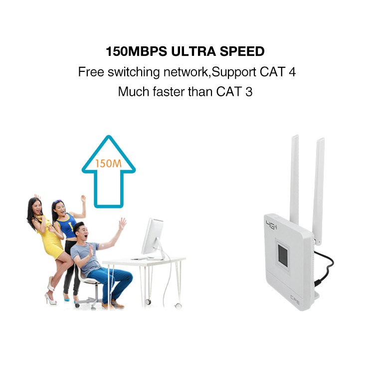 CPF903 ซิมเราท์เตอร์ กระจายไวไฟ ใช้ได้ทุกเครือข่าย 150Mbps Wireless SIM ROUTER 4G LTE CPE LCD ...