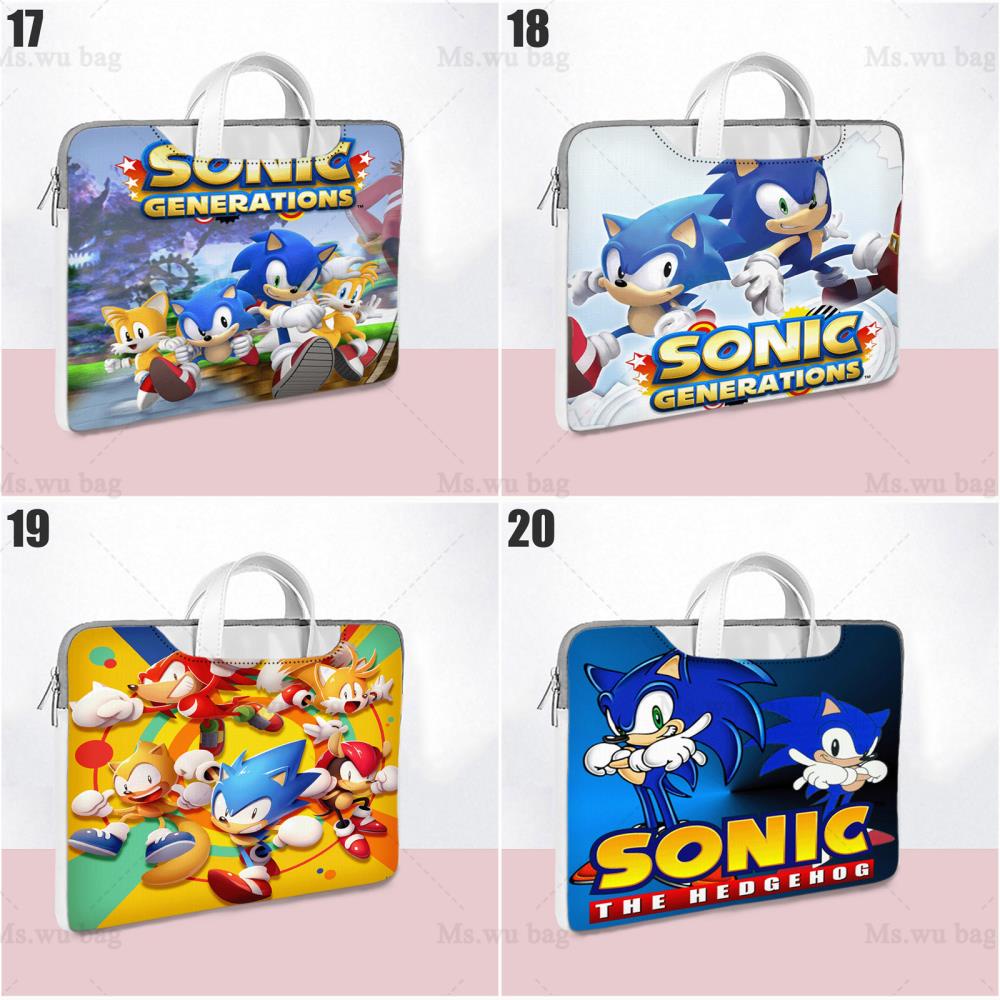 Sonic the Hedgehog กระเป๋าแล็ปท็อป PU กันน้ำแบบพกพากระเป๋าคอมพิวเตอร์ ...