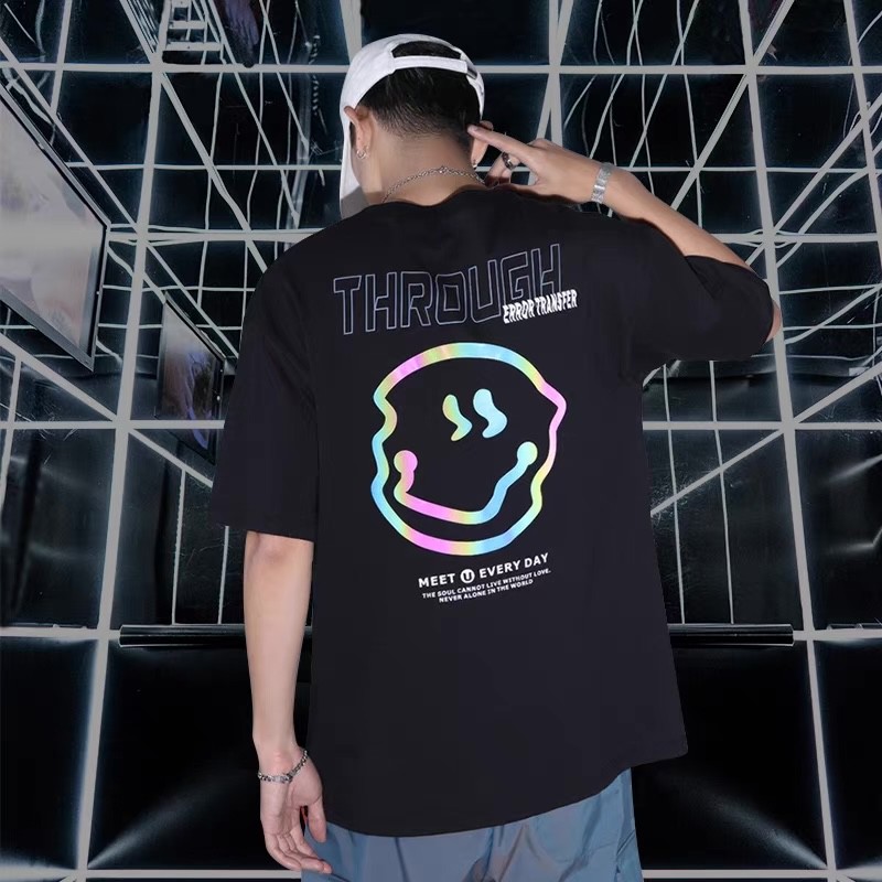 เสื้อยืด เสื้อสะท้อนแสง เสื้อReflex Oversize ผ้าCotton 100 แฟชั่นสไตล์ ...