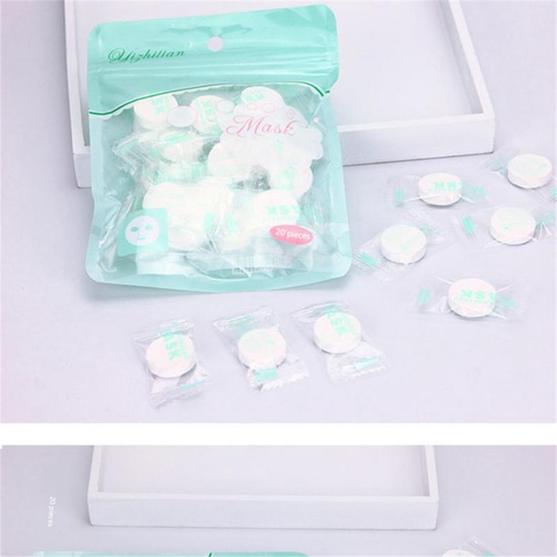 20/50pcs Compressed Face Mask Paper Disposable Facial Masks Papers ...