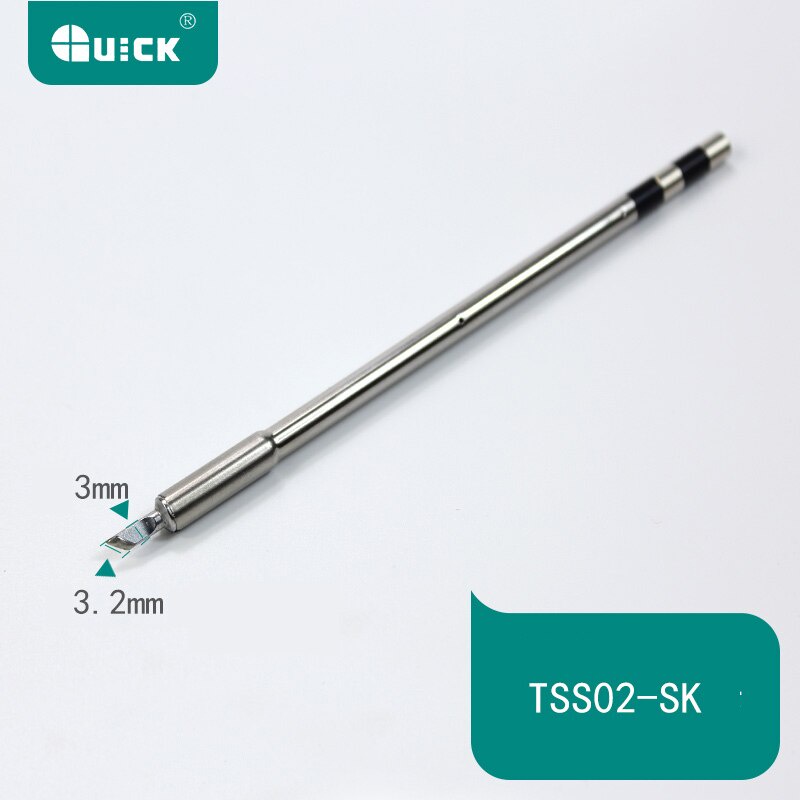 QUICK TS1200A Lead Free Soldering Iron Tip TSS02-SK TSS02-I TSS02-3C TSS02-J TSS02-K TSS02-SK-01 ...