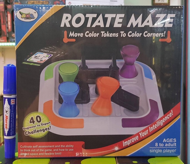 เกมเลื่อนแท่นสีเข้ามุม ROTATE MAZE Logic Game - zinday_toys - ThaiPick