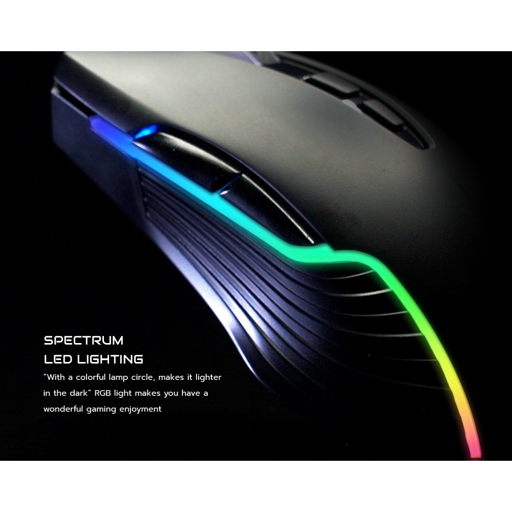 EGA Type M5 Gaming Mouse เมาส์เกมมิ่ง เมาส์มาโคร Mouse Macro 6400 DPI ...