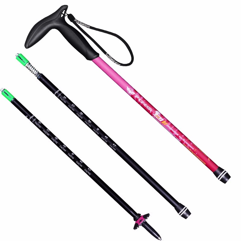Pioneer 2Pcs Ultralight Aluminum Alloy Anti Shock Walking Stick For ...