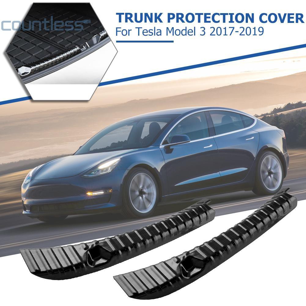 Cou2 ชิ้น / ชุด Tesla Model 3 2017 2018 2019 Stainless Steel Trunk ...