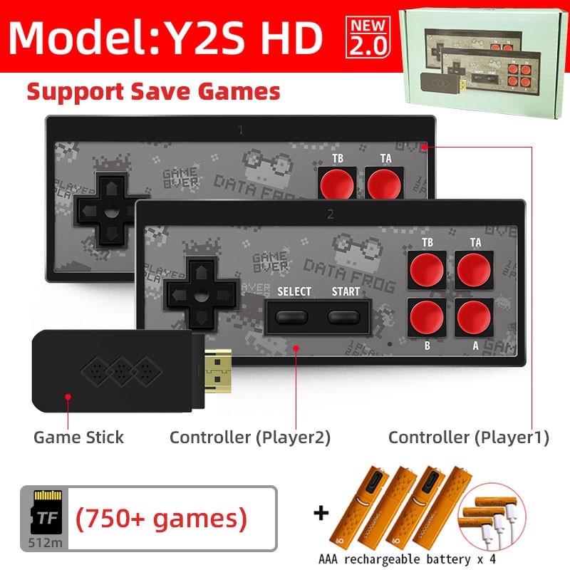 เกมคอนโซล：DATA FROG Video Game Buildin 1700+ NES Games Dandy Game ...