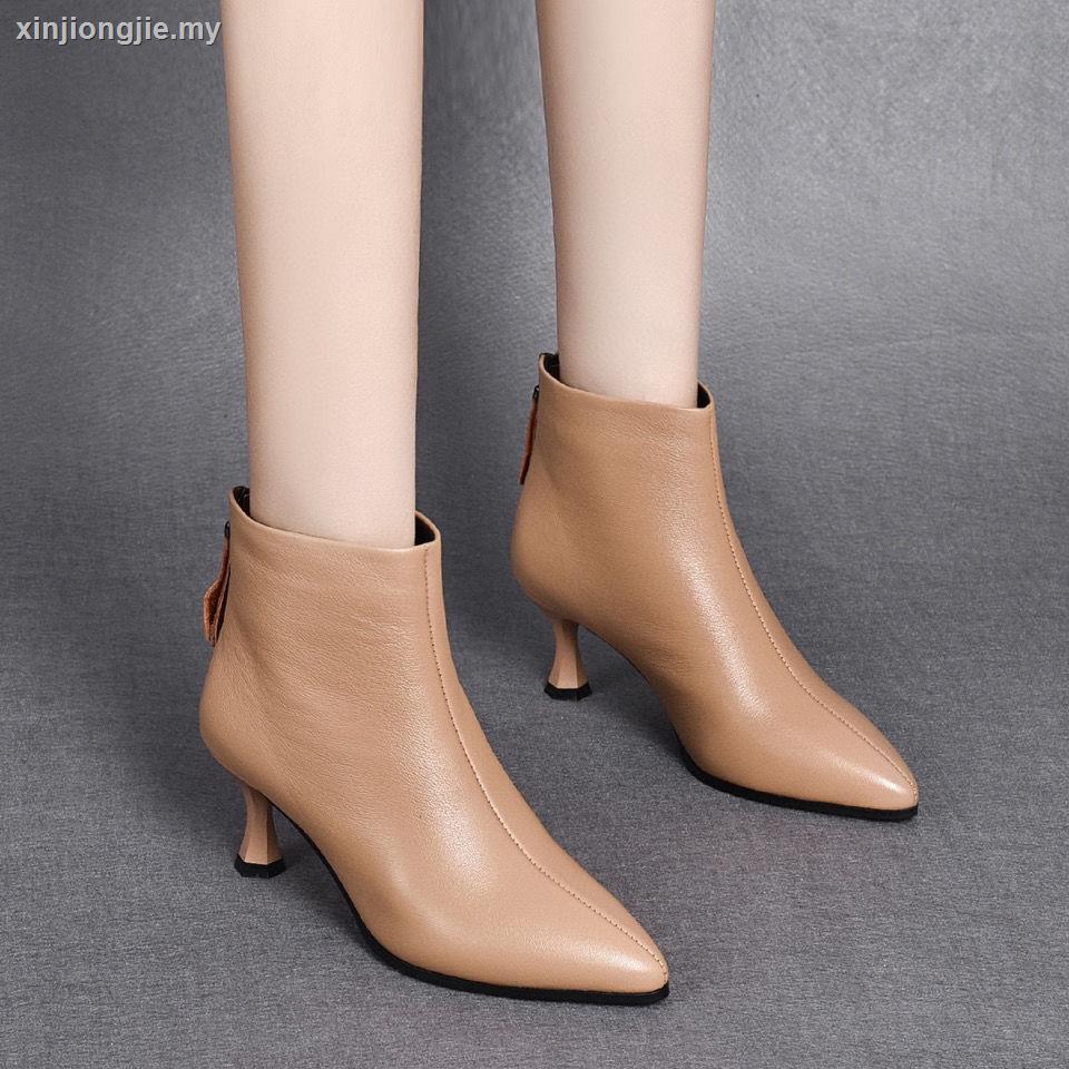 Cuero mujer 2021 nueva temporada más terciopelo punta botas cortas ...