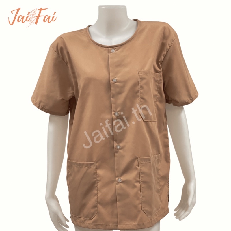 เสื้อกุยเฮงผ้าโทเร กระเป๋า3ใบ ใส่ได้ทั้งชายหญิง ใส่ปฏิบัติธรรม ร้านสปา ...