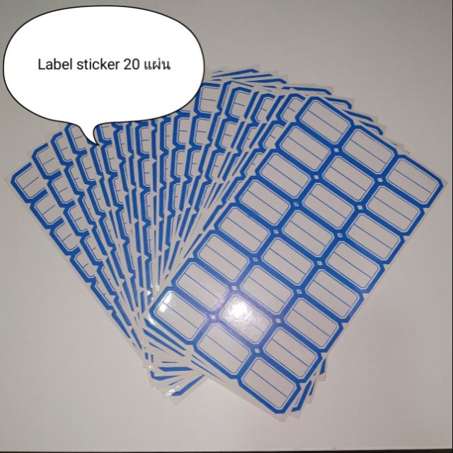 (พร้อมส่ง 20 แผ่น) Label sticker สติกเกอร์ ป้ายชื่อ name tag | Shopee ...