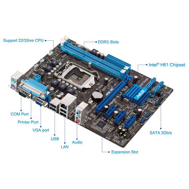 เมนบอร์ดพร้อม Cpu i5 3470 3.4Ghz Ram 16 GB DDR3(1600) Set Mainboard Cpu ...