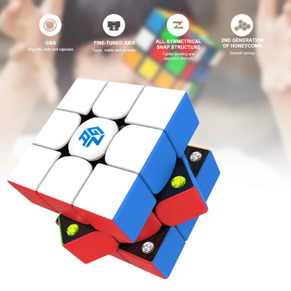 Gan 356M 3x3 Cube คลาสสิค ไร้สติ๊กเกอร์ Rubiks Cube ของเล่นเพื่อ ...